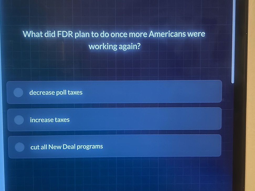 What did FDR plan to do once more Americans | StudyX