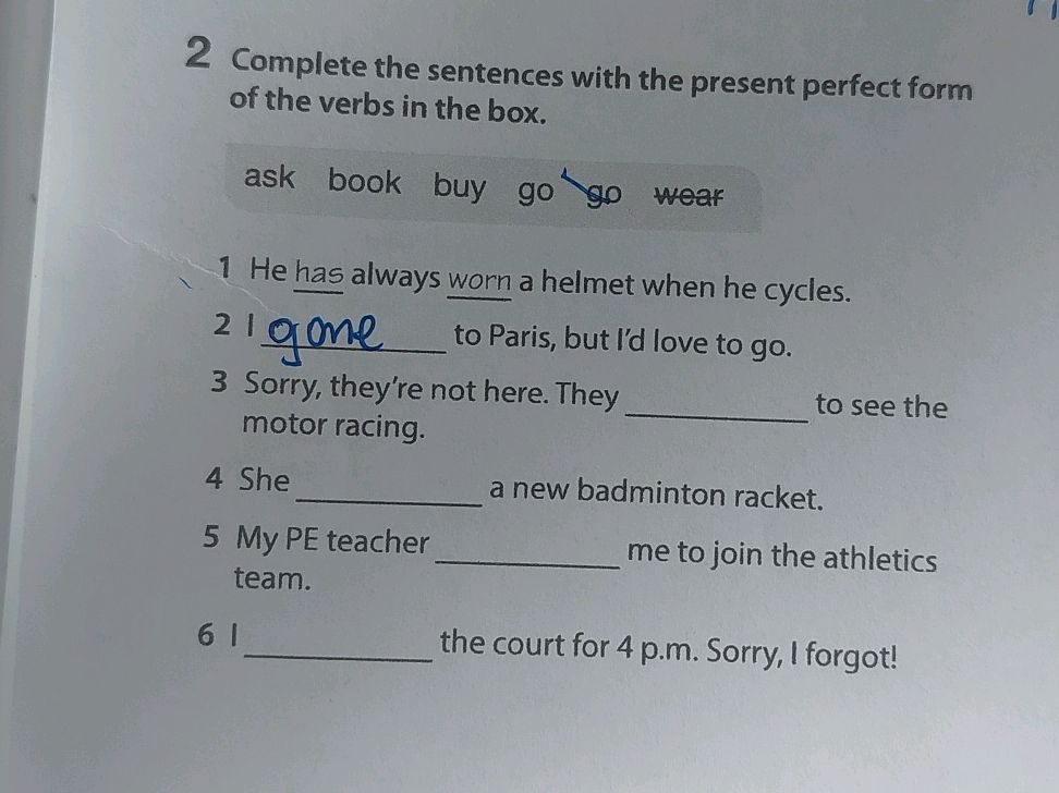 2 Complete the sentences with the present | StudyX