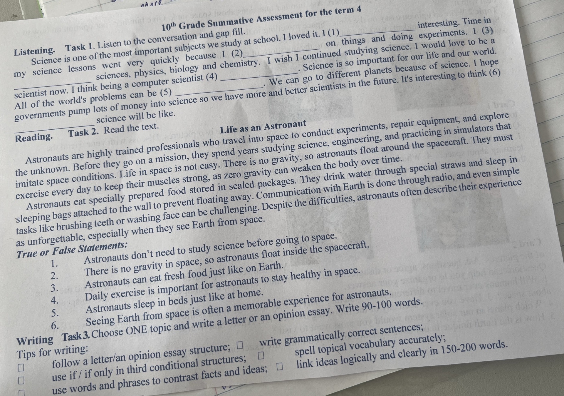 Task 1. Listen to the conversation and gap | StudyX