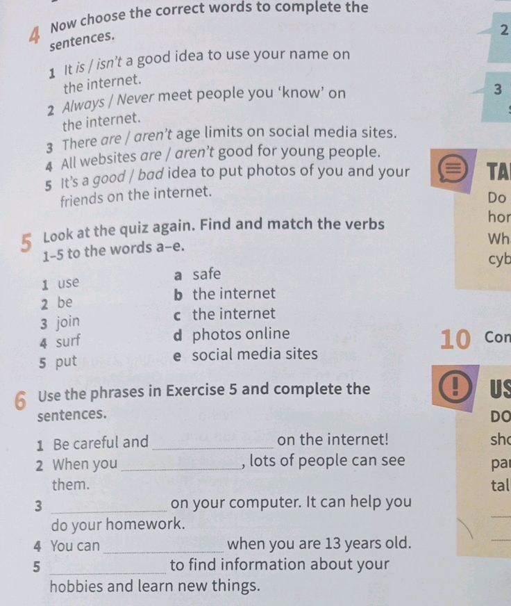 4 Now choose the correct words to complete | StudyX