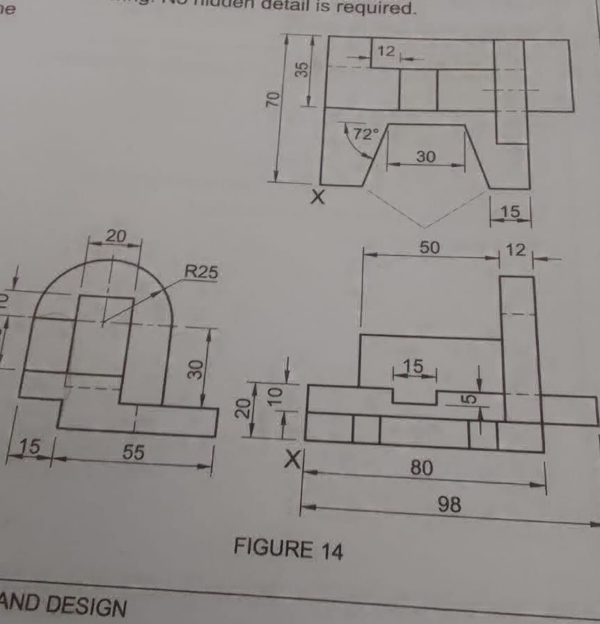 The image shows a 2D engineering drawing | StudyX