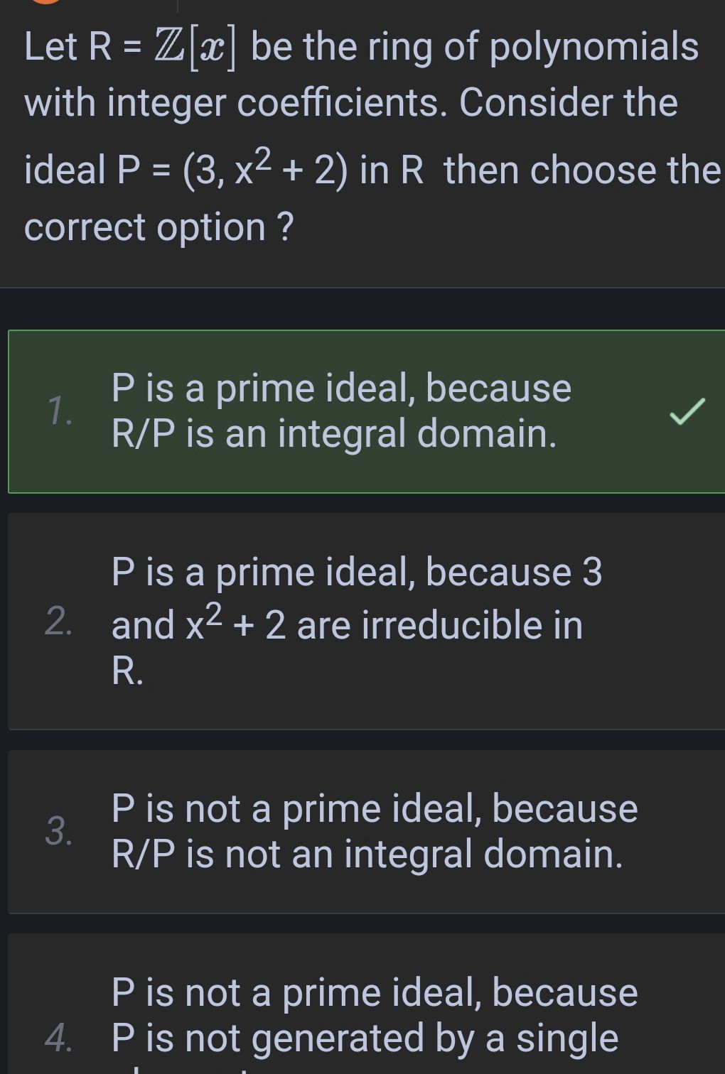 Let $R = {Z}[x]$ be the ring of polynomials | StudyX