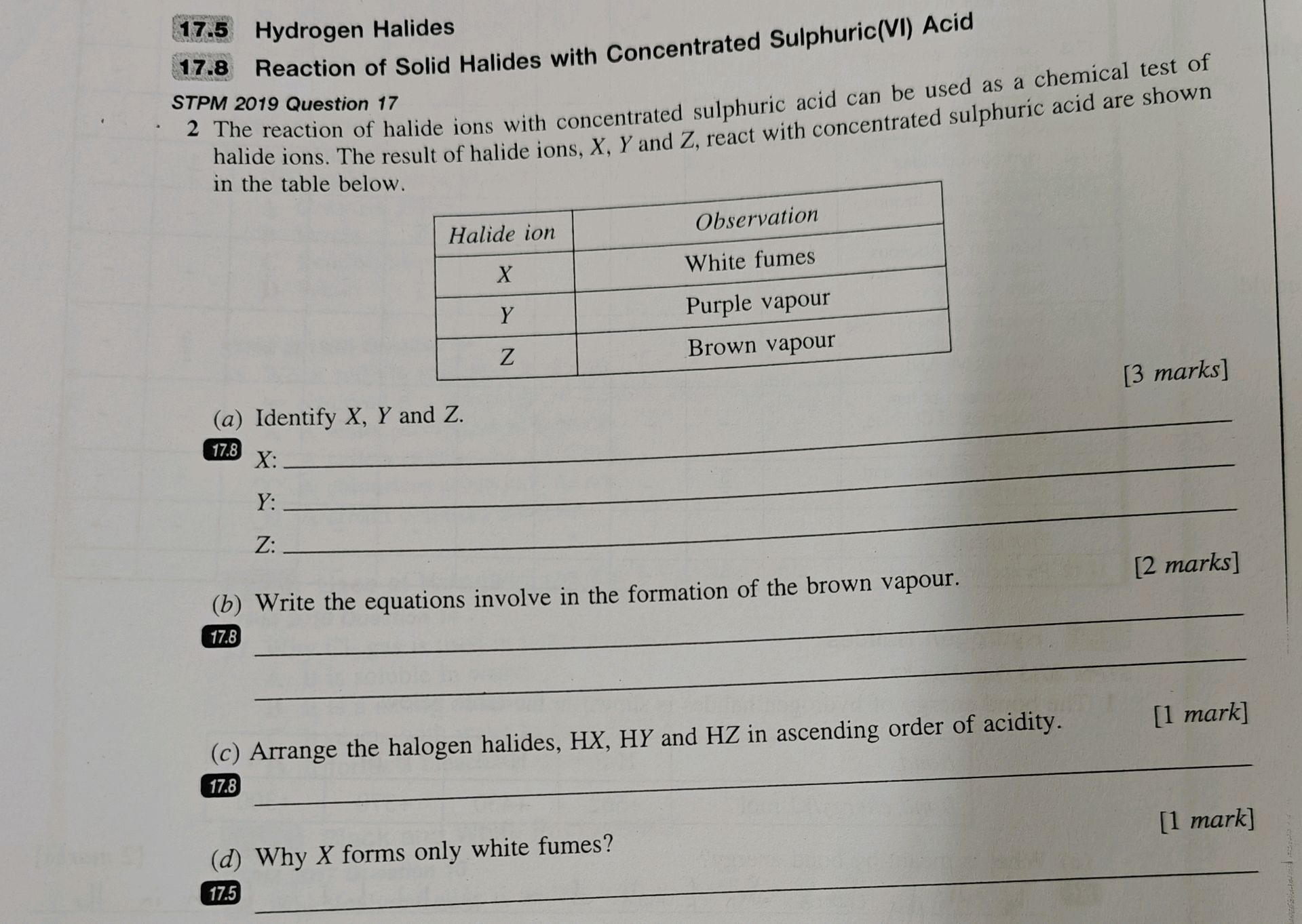 2 The reaction of halide ions with | StudyX