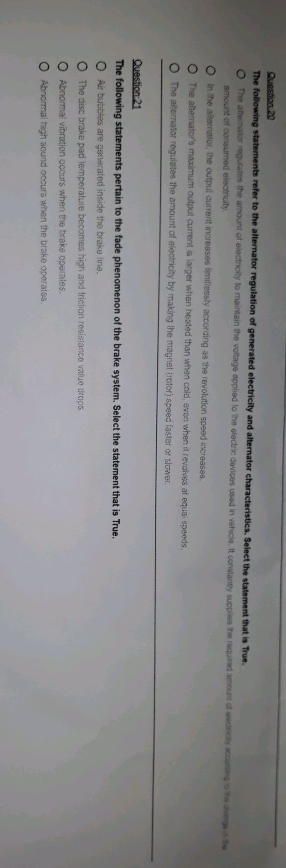 Question:20 The following statements refer | StudyX