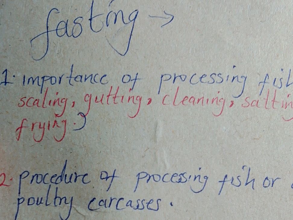 1. Importance of processing fish scaling, | StudyX