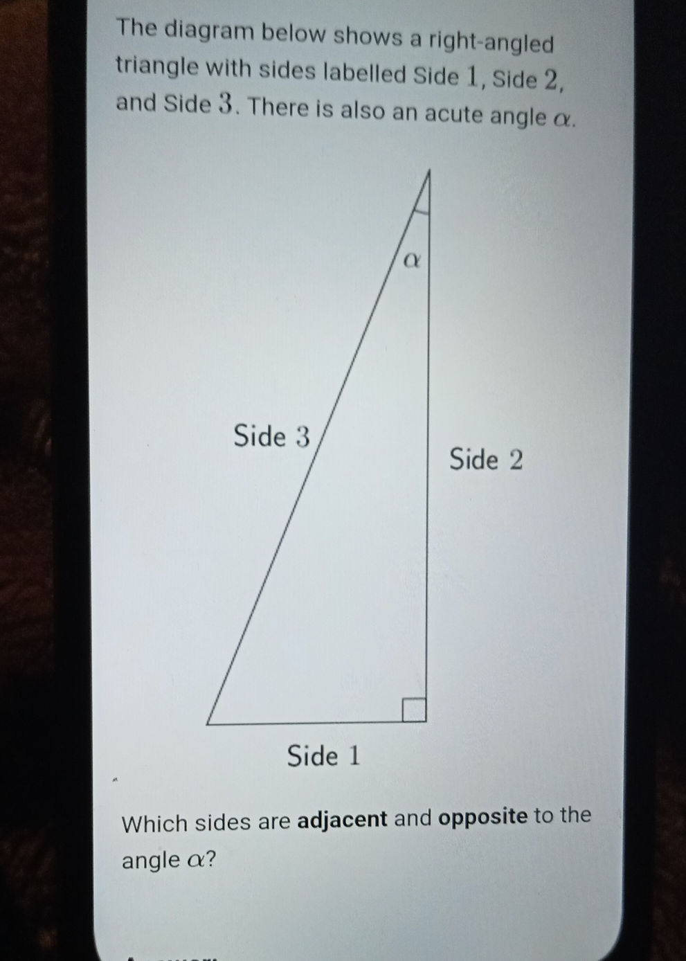 The diagram below shows a right-angled | StudyX