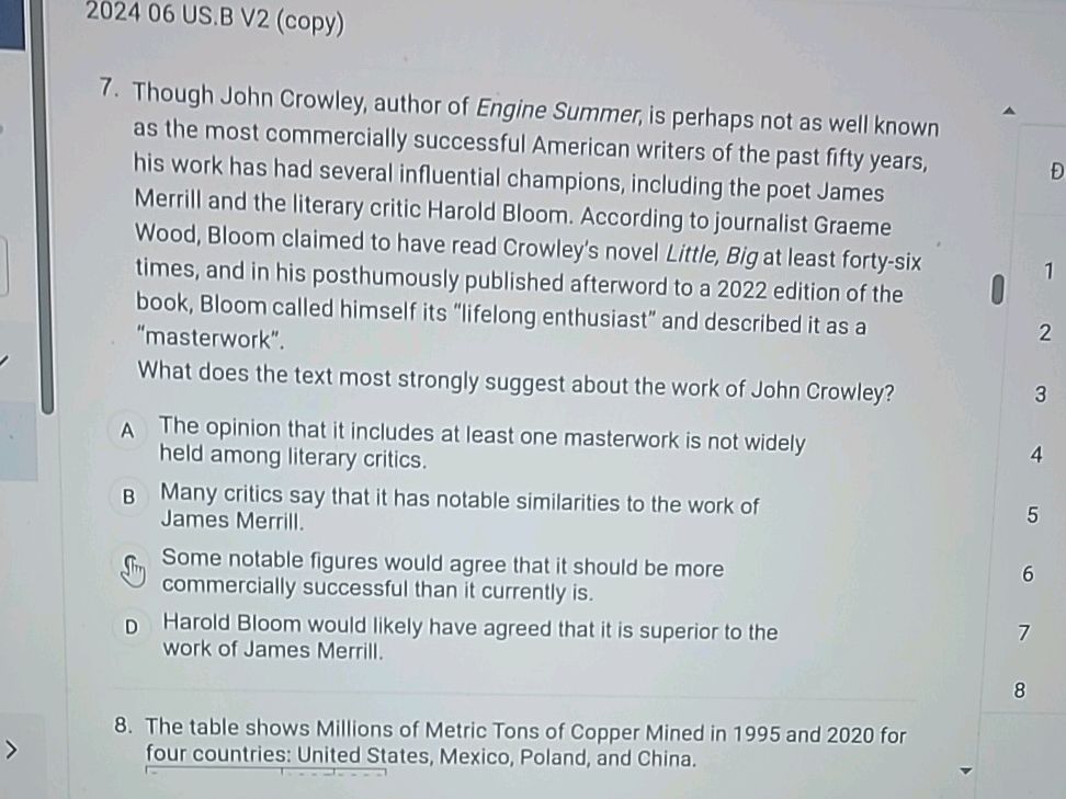 7. Though John Crowley, author of Engine | StudyX