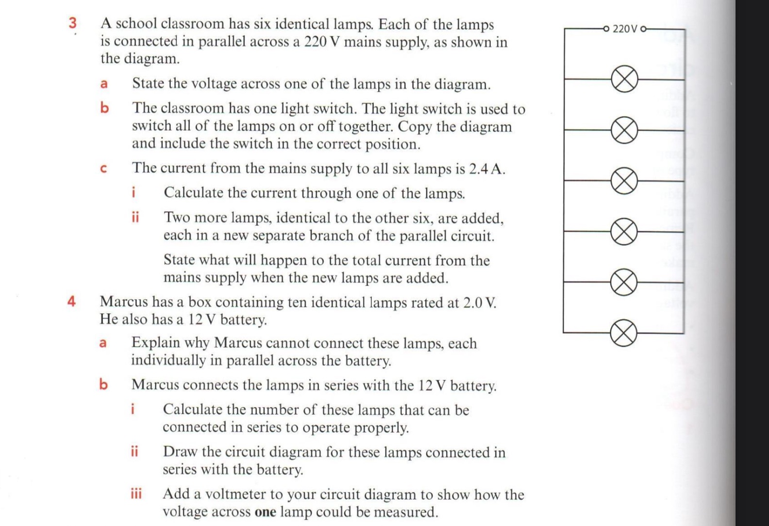 3 A school classroom has six identical | StudyX