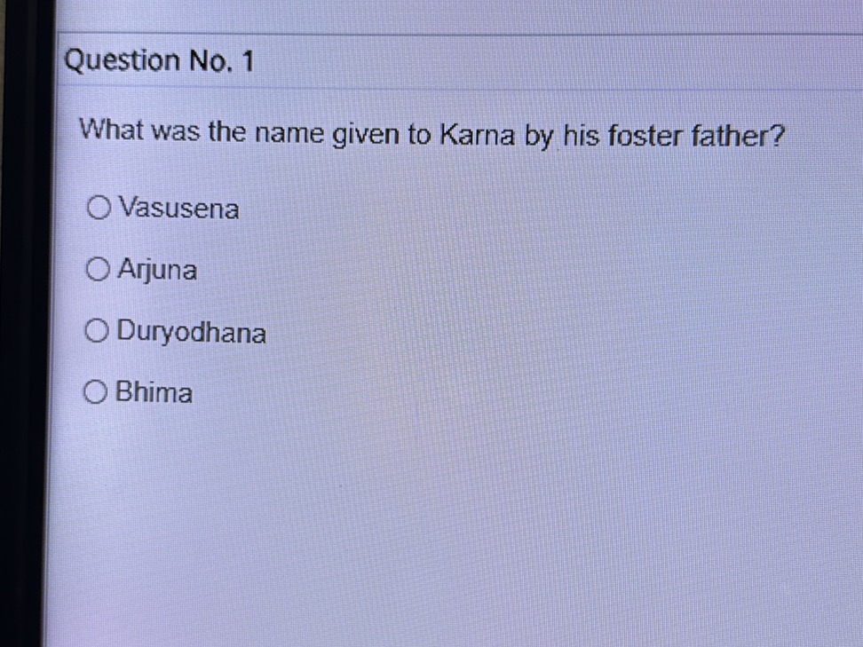 What was the name given to Karna by his | StudyX