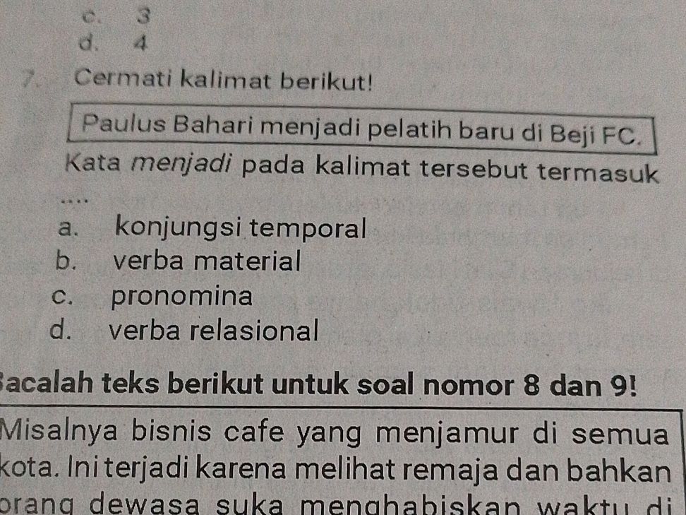 7. Cermati kalimat berikut! Paulus Bahari | StudyX