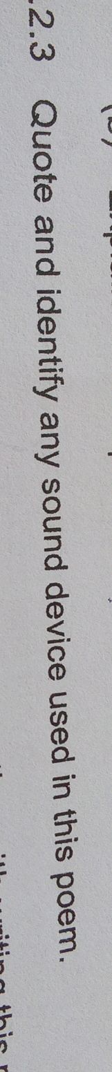 2. 3 Quote and identify any sound device | StudyX
