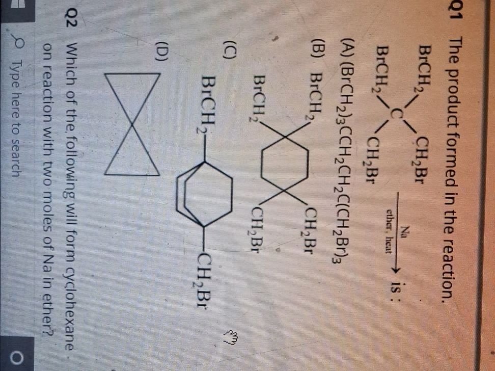 Q1 The product formed in the reaction. ``` | StudyX