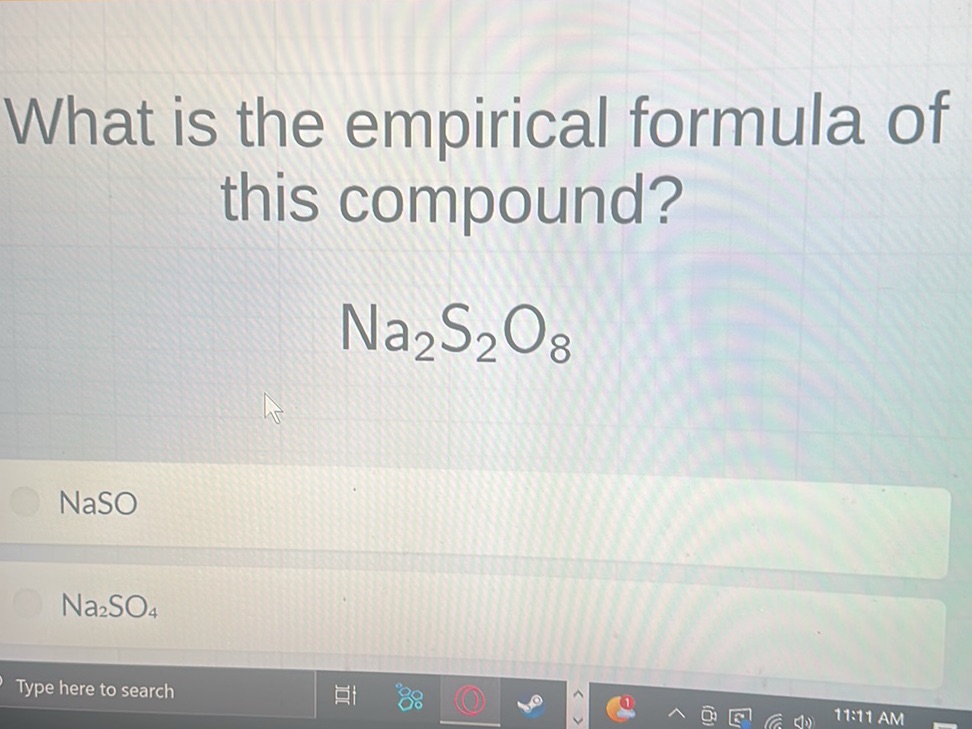 What is the empirical formula of this | StudyX