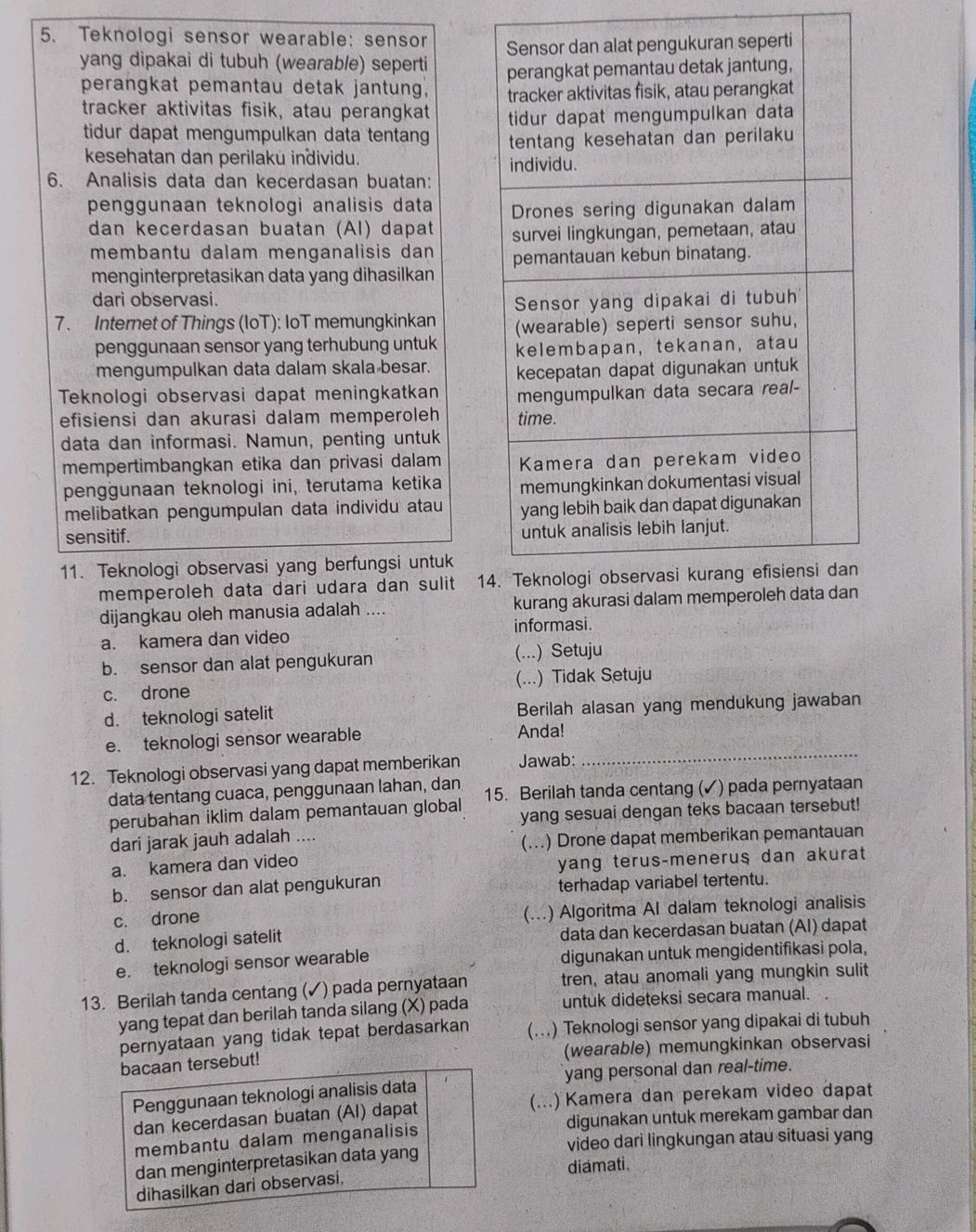 11. Teknologi observasi yang berfungsi untuk | StudyX