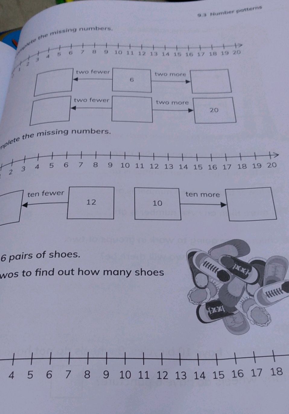Complete the missing numbers. ``` [ ] two | StudyX