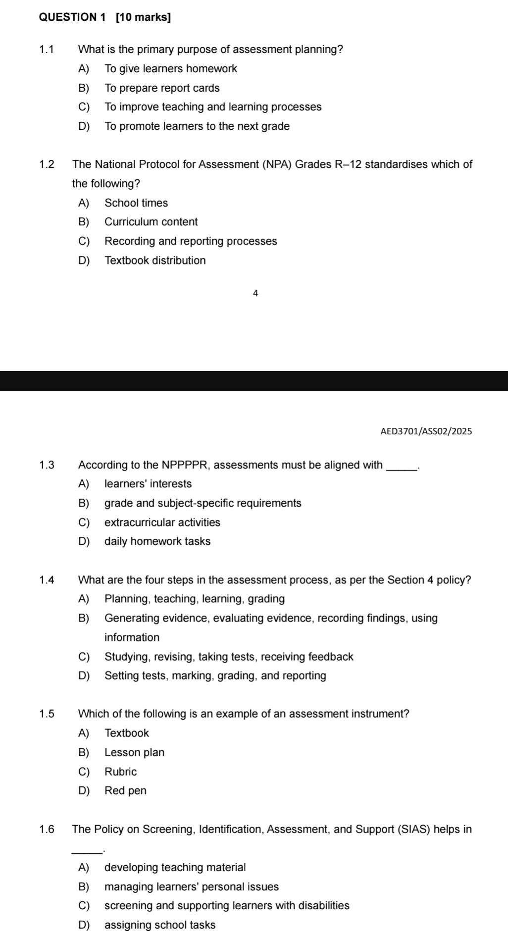 1.1 What is the primary purpose of | StudyX