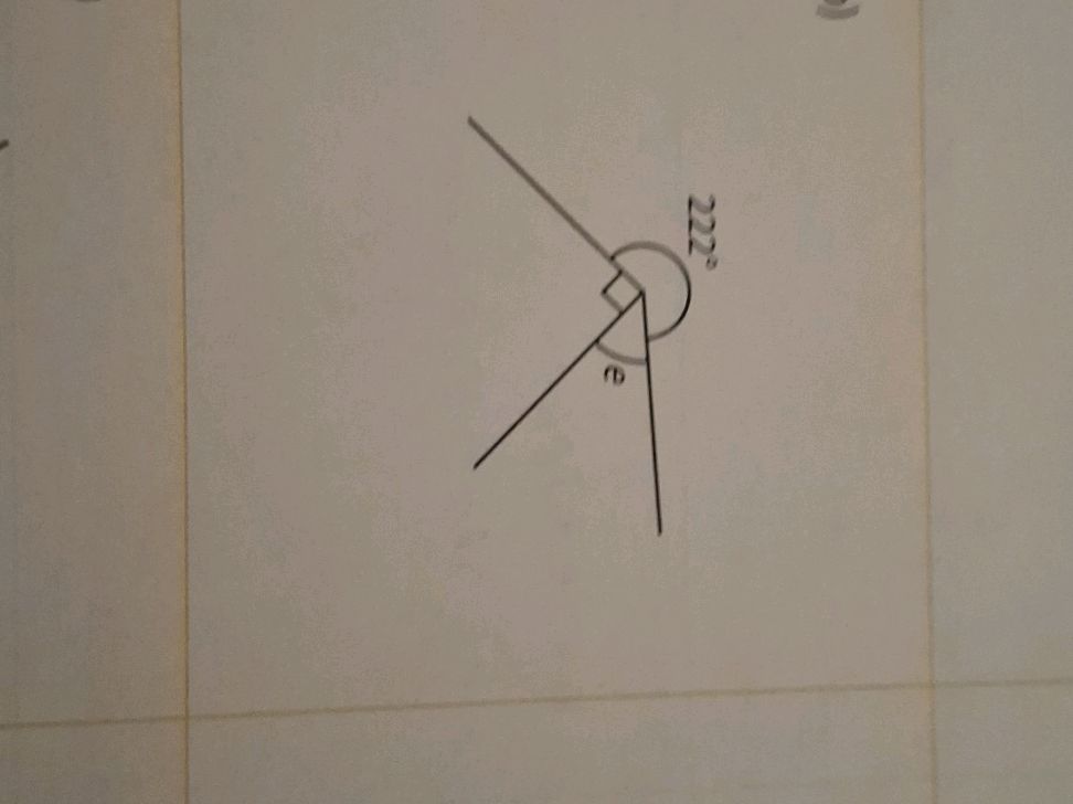 The image shows an angle of 222 degrees and | StudyX