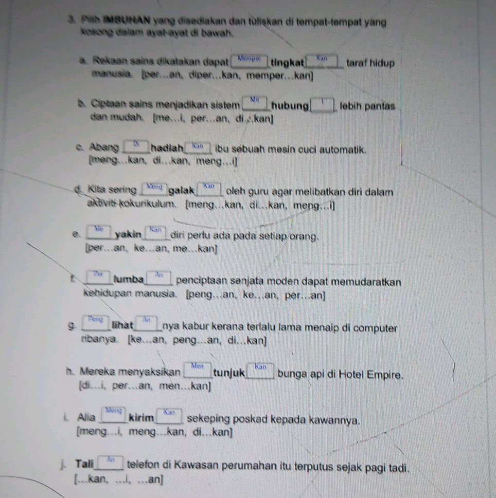 3. Pilih IMBUNAN yang disediakan dan | StudyX