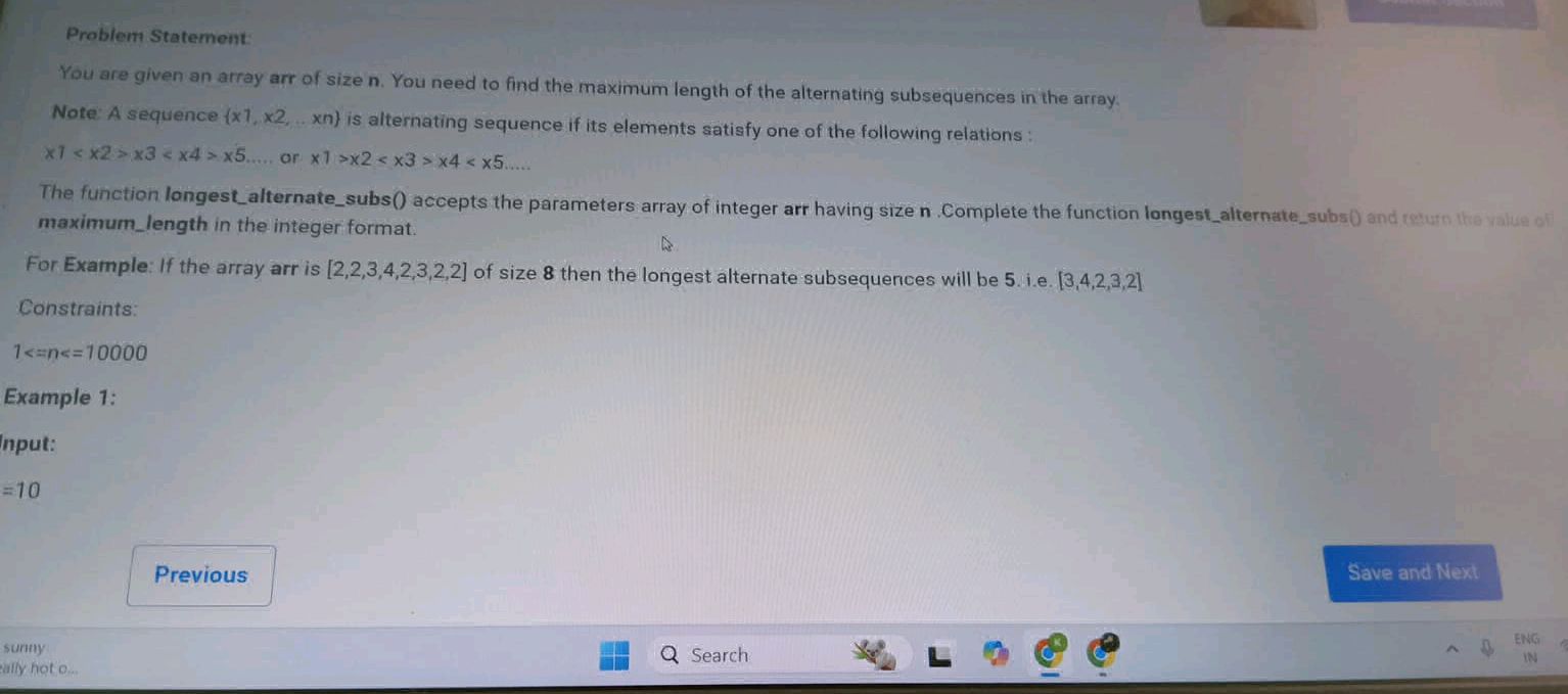 Problem Statement: You are given an array | StudyX