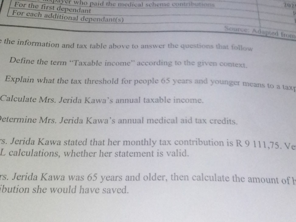 Define the term "Taxable income" according | StudyX