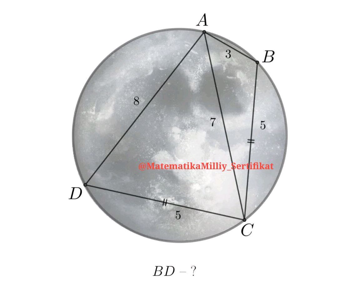 Given a circle with inscribed quadrilateral | StudyX