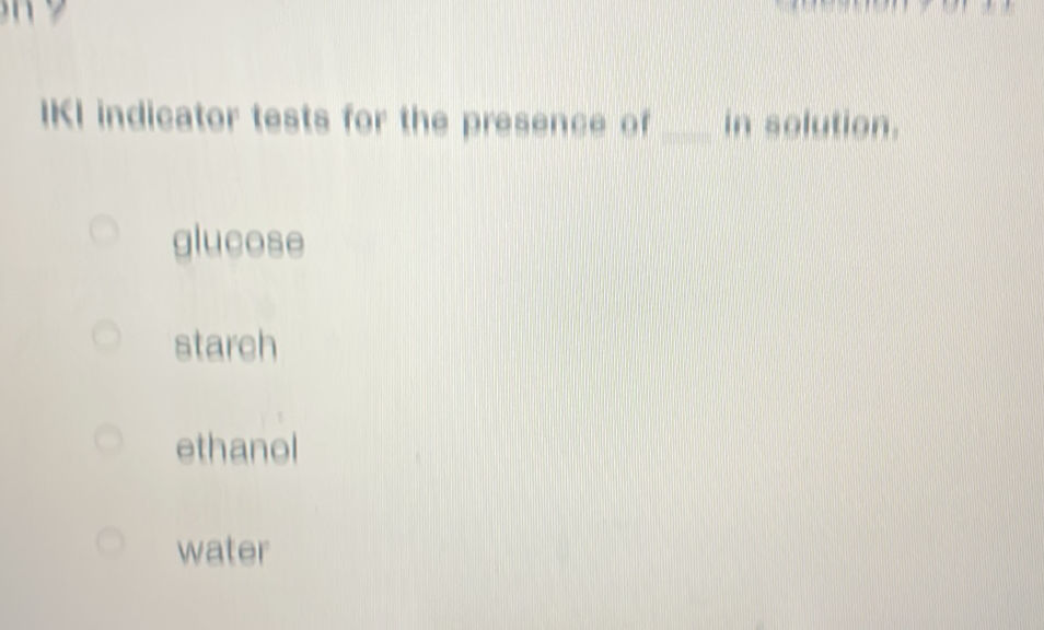 IKI indicator tests for the presence of | StudyX