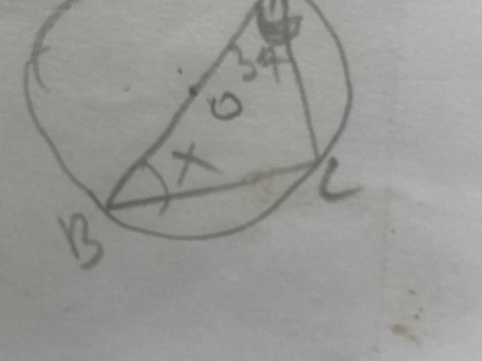 The image shows a circle with an inscribed | StudyX