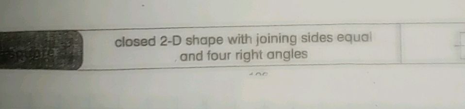 closed 2-D shape with joining sides equal | StudyX