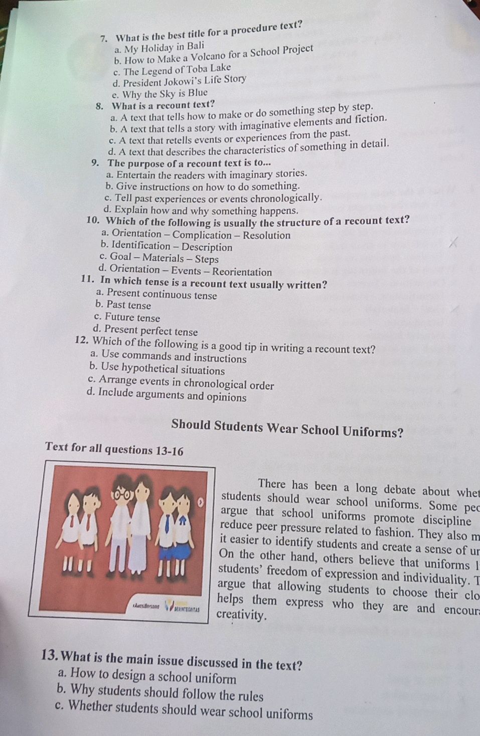 7. What is the best title for a procedure | StudyX