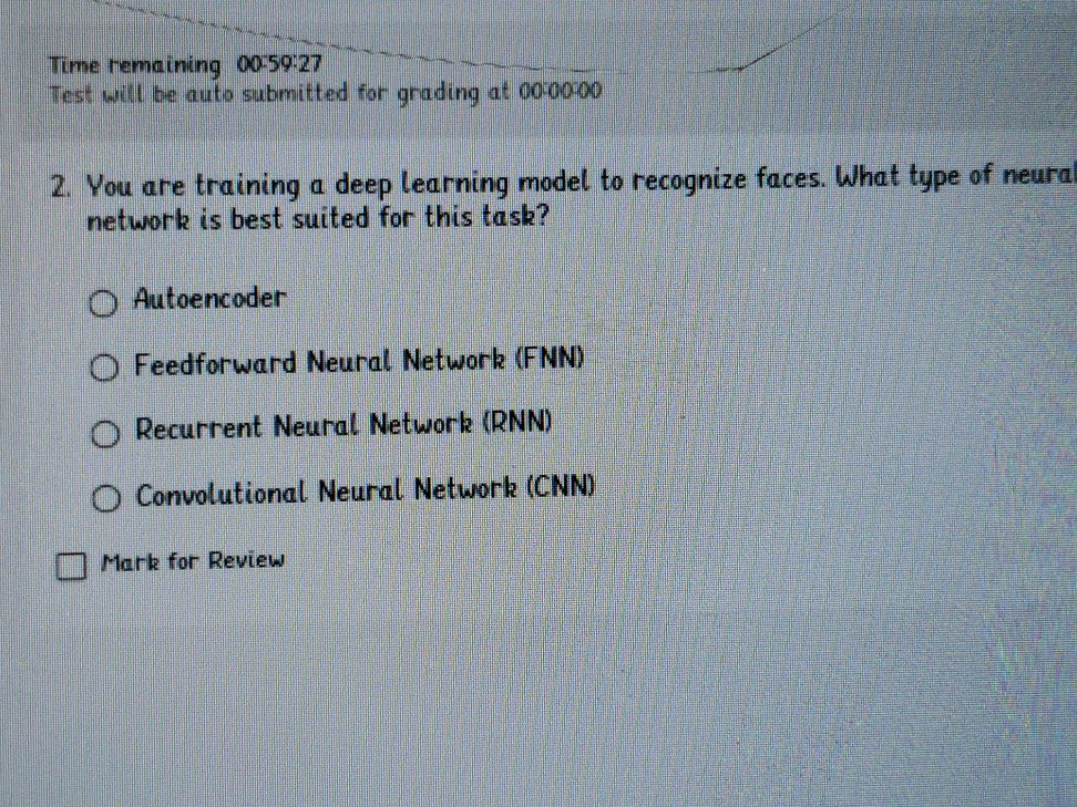 2. You are training a deep learning model to | StudyX