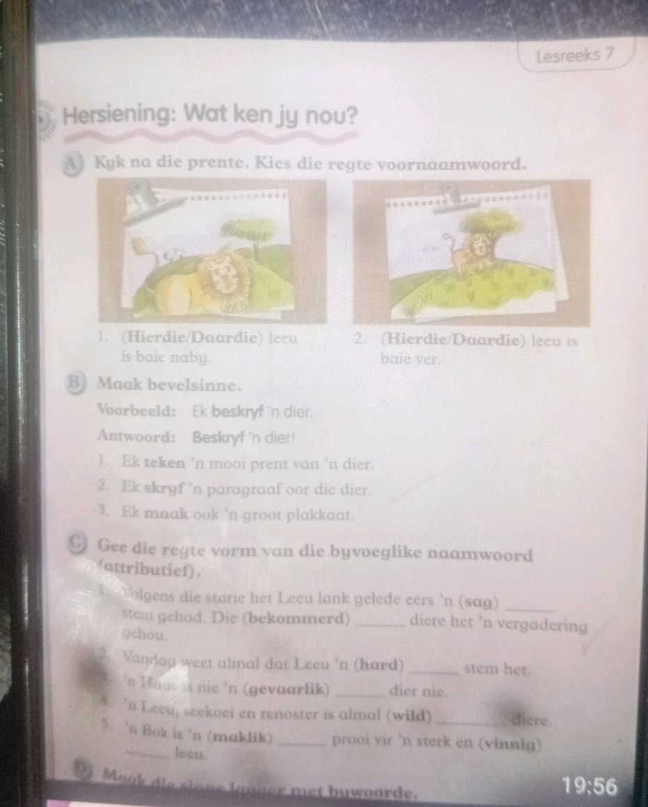 A Kyk na die prente. Kies die regte | StudyX