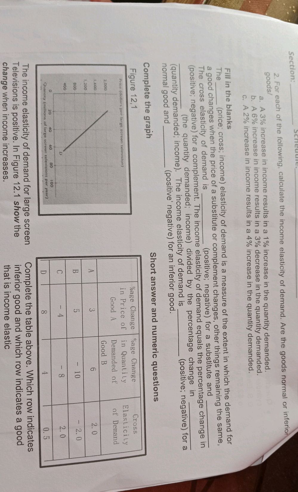 2. For each of the following, calculate the | StudyX