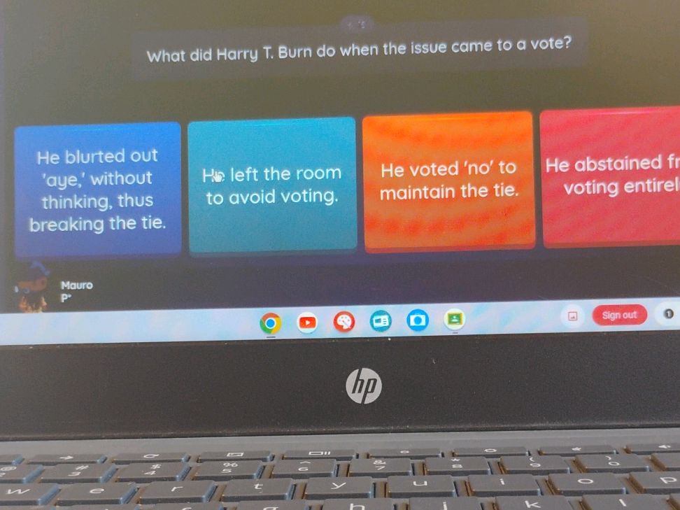 What did Harry T. Burn do when the issue | StudyX