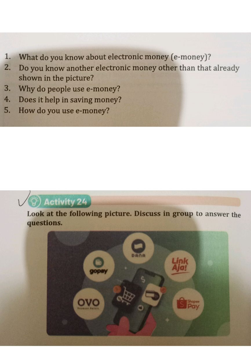 1. What do you know about electronic money | StudyX