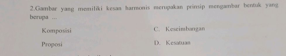 2. Gambar yang memiliki kesan harmonis | StudyX