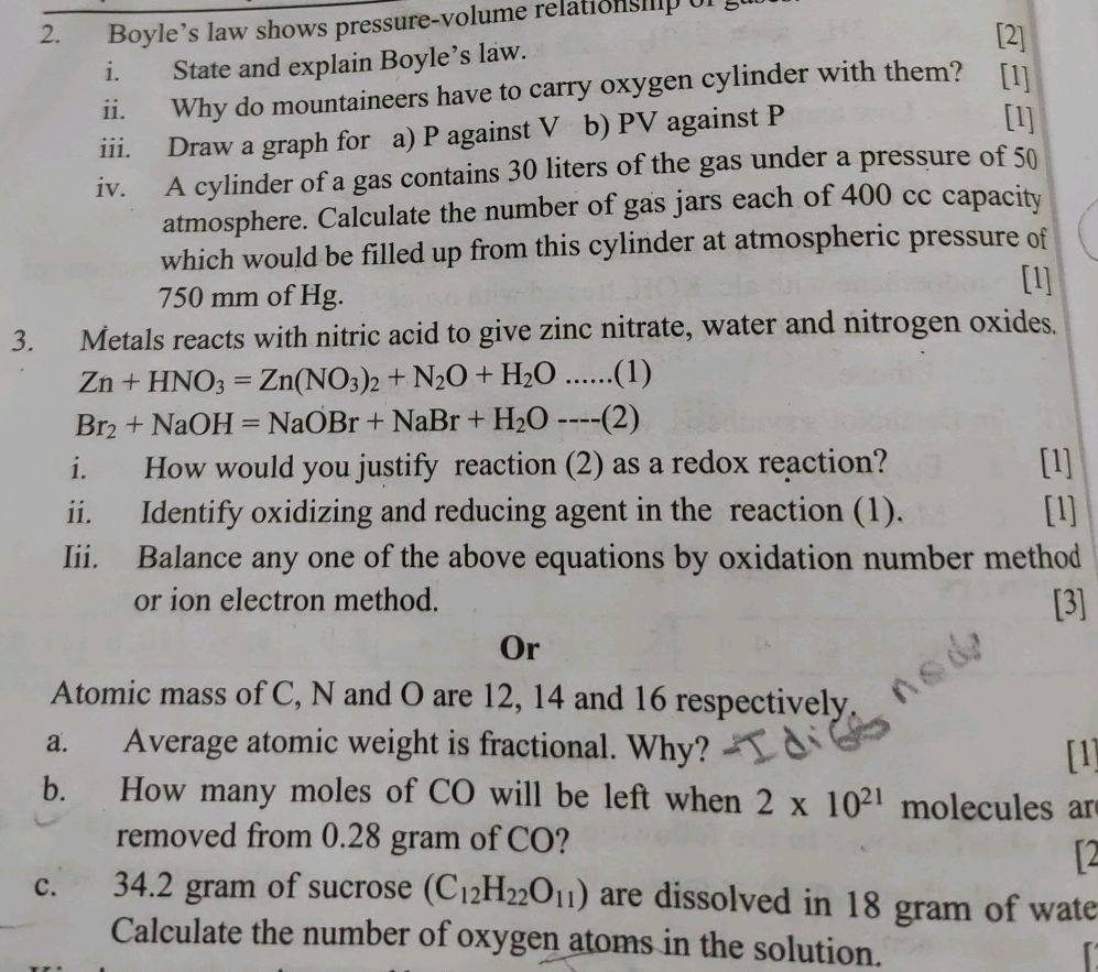 2. Boyle's law shows pressure-volume | StudyX