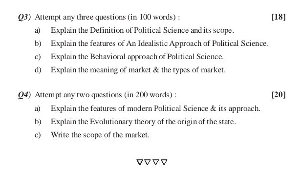Q3) Attempt any three questions (in 100 | StudyX