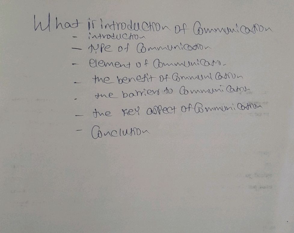 What is introduction of Communication - | StudyX