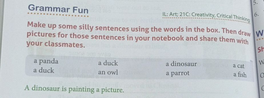 Make up some silly sentences using the words | StudyX