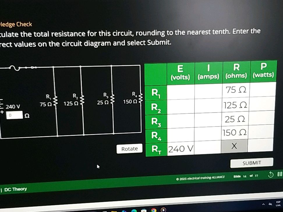 Calculate the total resistance for this | StudyX