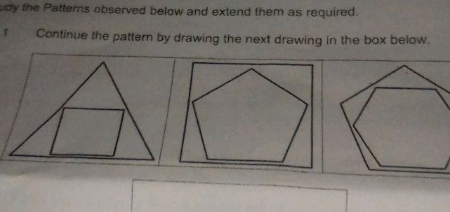 Continue the pattern by drawing the next | StudyX