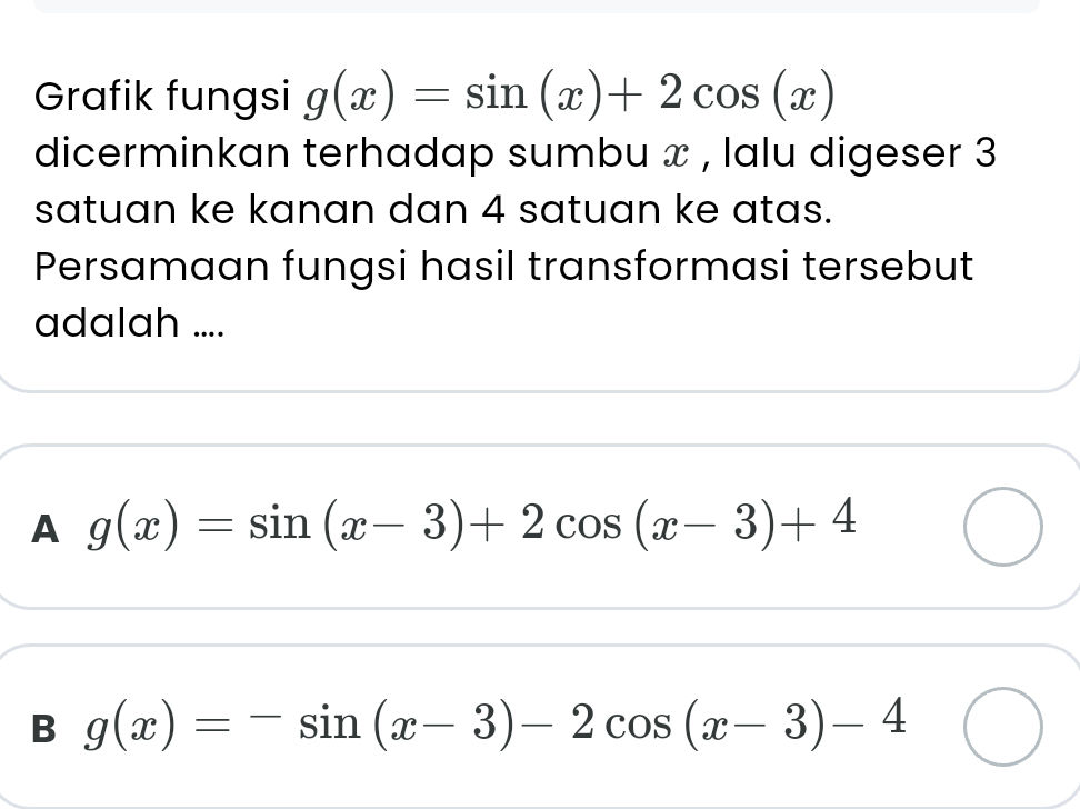 Grafik fungsi $g(x) = ext{sin}(x) + | StudyX