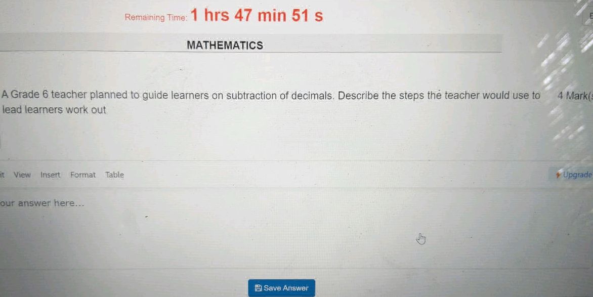 A Grade 6 teacher planned to guide learners | StudyX