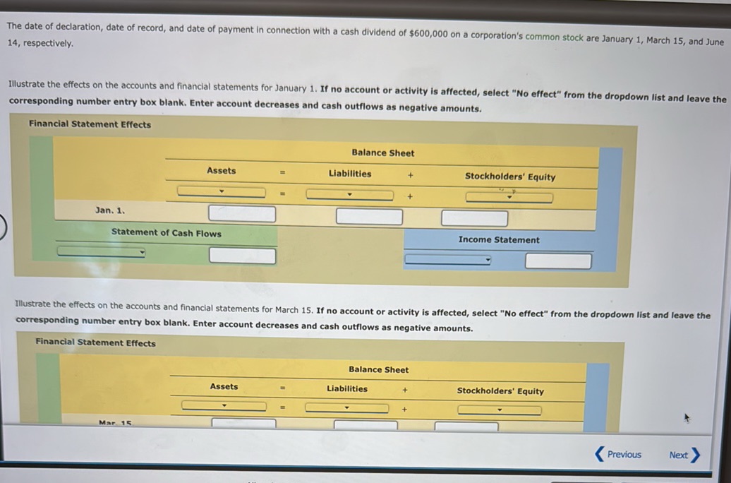 The date of declaration, date of record, and | StudyX