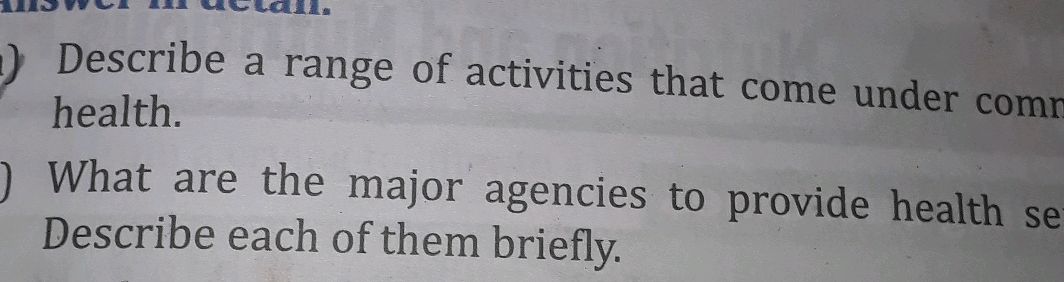 a) Describe a range of activities that come | StudyX