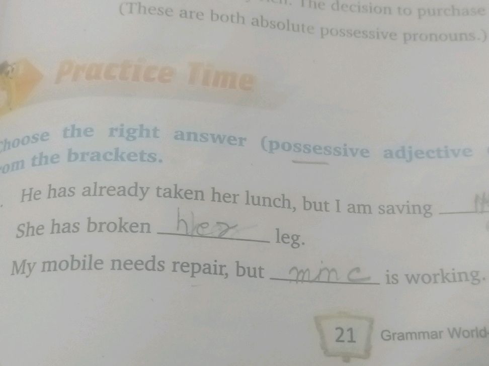 Choose the right answer (possessive | StudyX