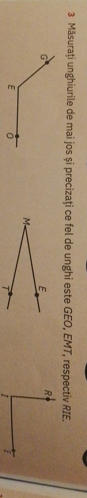 Măsurați unghiurile de mai jos și precizați | StudyX