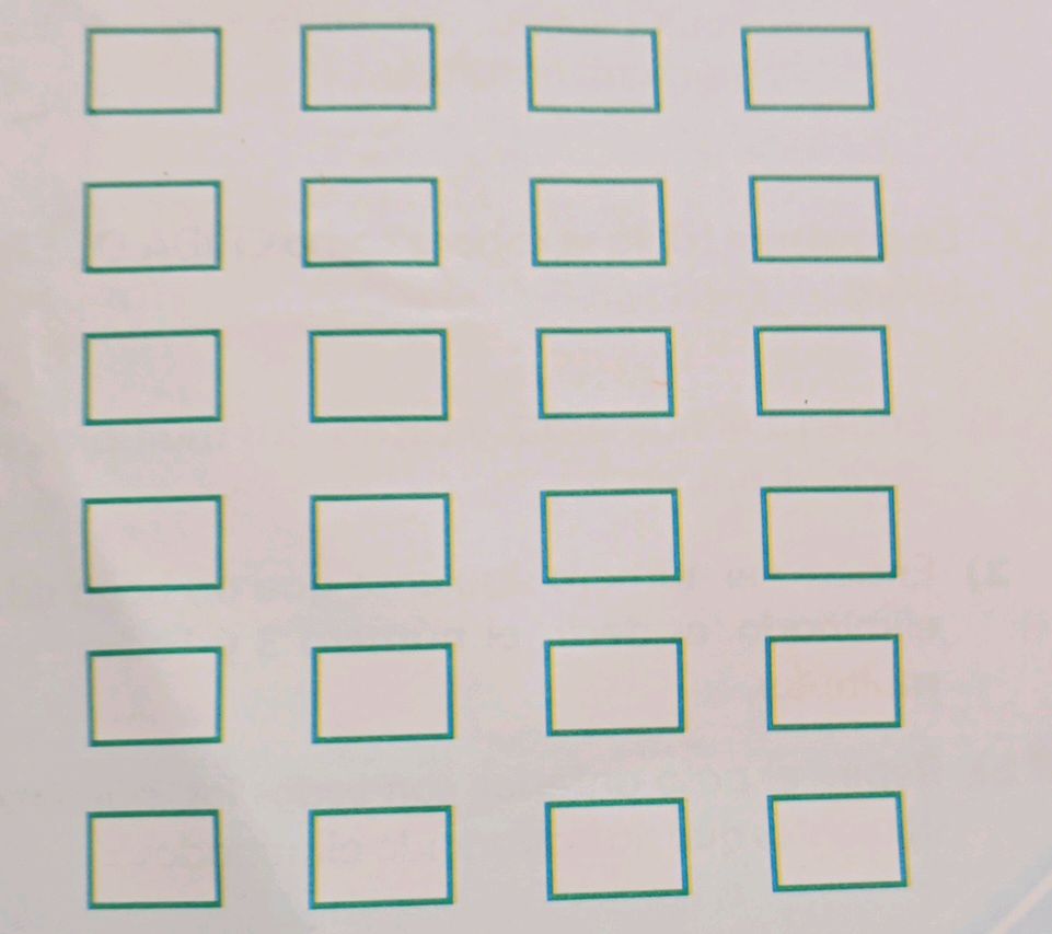 The image shows a grid of empty rectangles. | StudyX