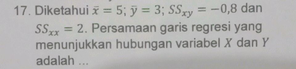 17. Diketahui $ {x} = 5$; $ {y} = 3$; | StudyX