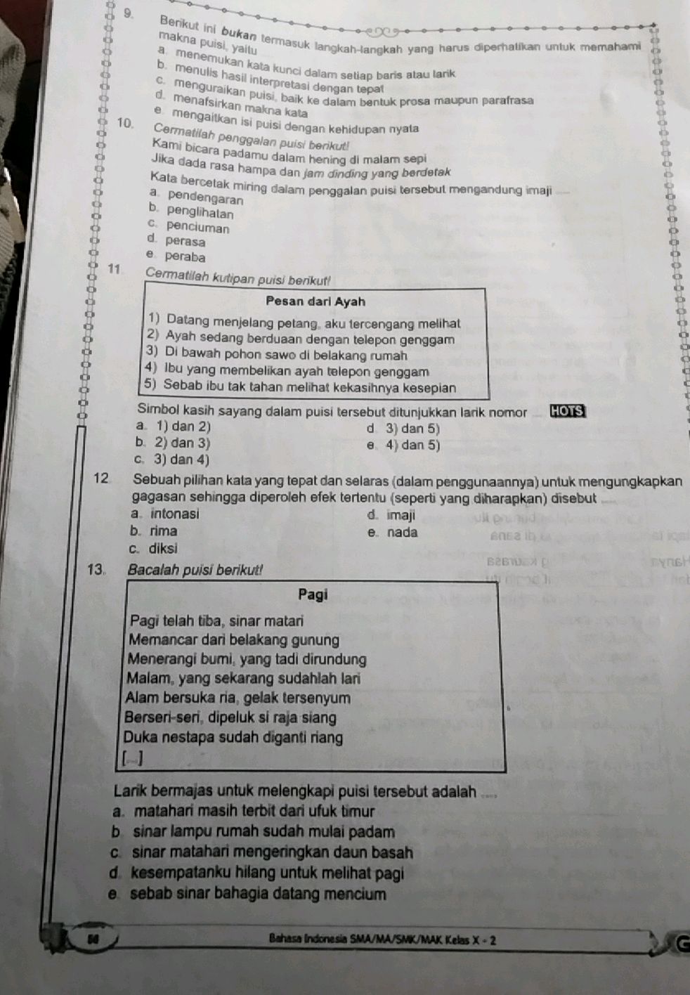 10. Cermatilah penggalan puisi berikut! Kami | StudyX
